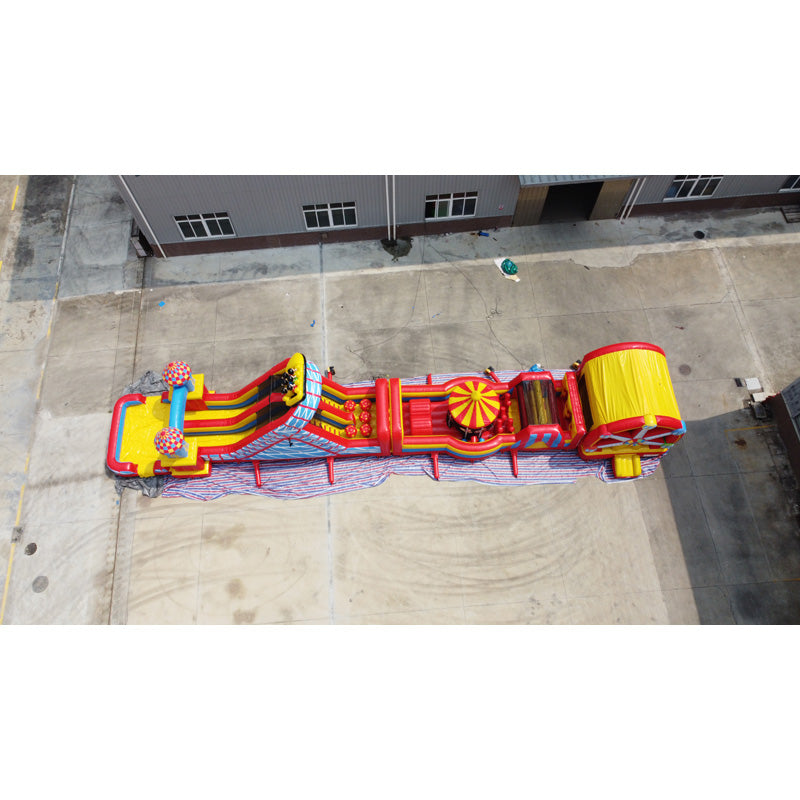 92'L Carnival Obstacle Course with Removable Pool – Moonwalk USA
