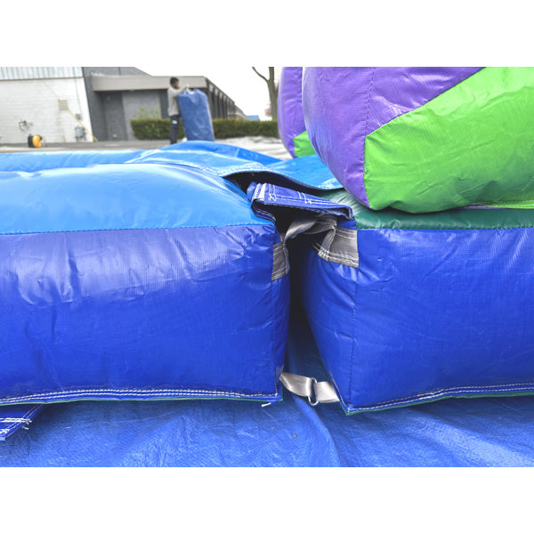 Dual Lane Dura-Lite Block Combo w Detachable Pool – Moonwalk USA