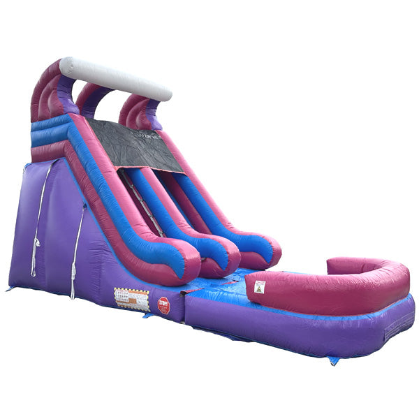 16'H Dura-Lite Pink Slide w Detachable Pool – Moonwalk USA
