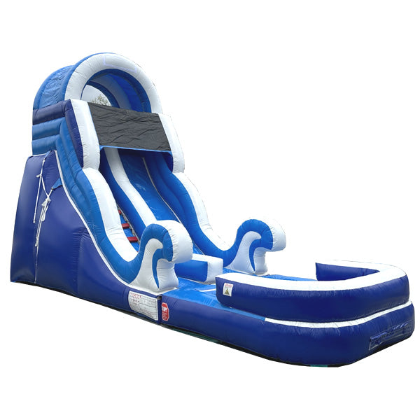 18'H Dura-Lite Ocean Slide w Detachable Pool – Moonwalk USA