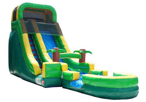 20'H Palm Tree Screamer Slide w/ Slip n Splash – Moonwalk USA